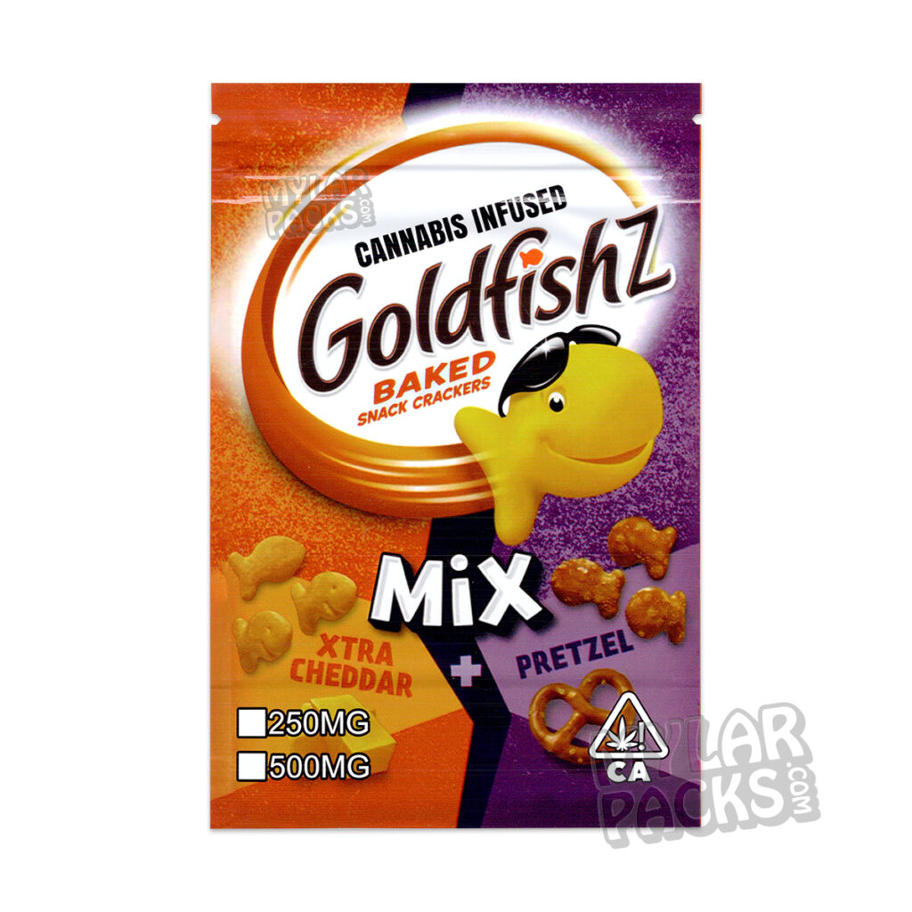 Goldfishz Xtra Cheddar Pretzel Mix Snack Crackers Empty Infused Chips ...