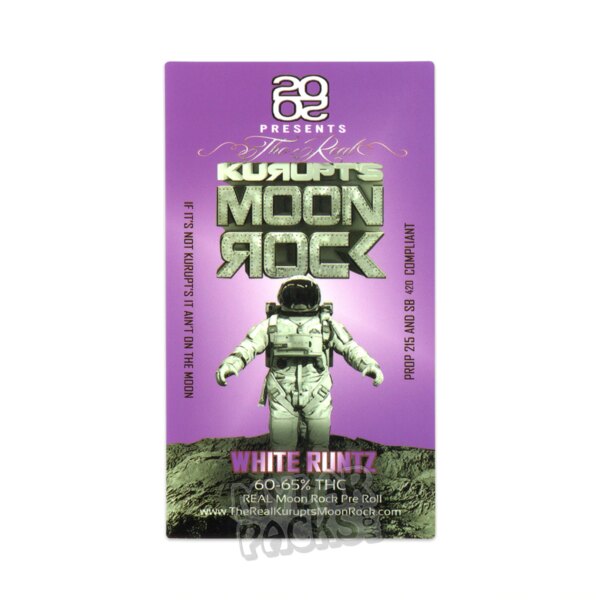 Kurupt's Moon Rock White Runtz Single Preroll Empty Clear Hard Plastic ...