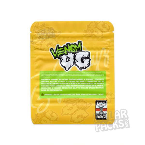 Bag Boyz Venom OG 3.5g Empty Mylar Bag Flower Dry Herb Packaging ...