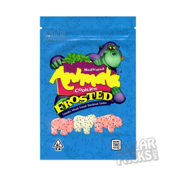 Frosted Cookies 600mg Empty Edibles Mylar Bag Snacks Packaging