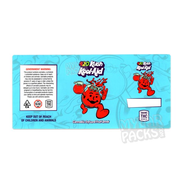 420 Kush Kool Aid 500mg Cannabis Infused Fruit Drink Sticker Wraparound ...