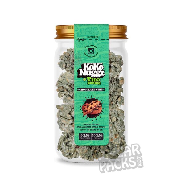 Koko Nuggz +THC 500mg Cocoa Covered Cereal Treats Stickers for Mason ...