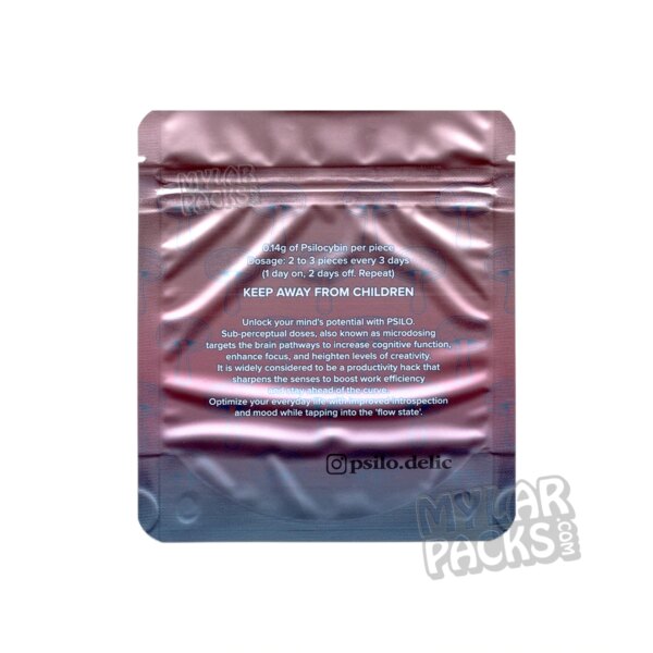 Psilo Blue Raspberry Magic Mushroom Gummy Cubes Empty 3.5g Mylar Bags ...