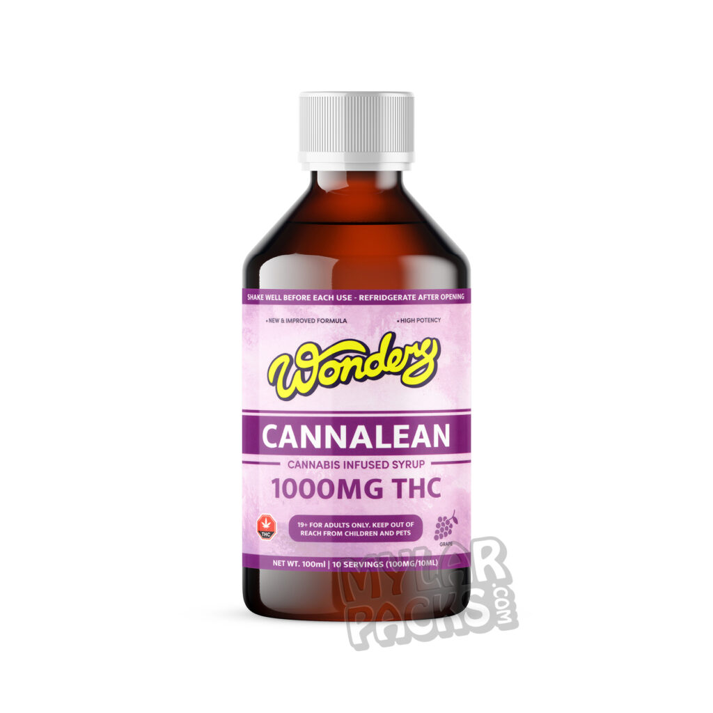 Premium THC Syrup Labels | Cannabis-Infused Syrup Bottles