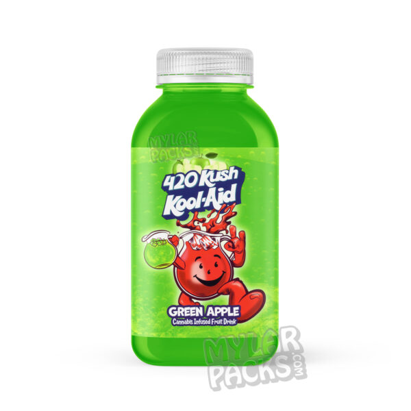420 Kush Kool Aid Green Apple 500mg Infused Drink Label