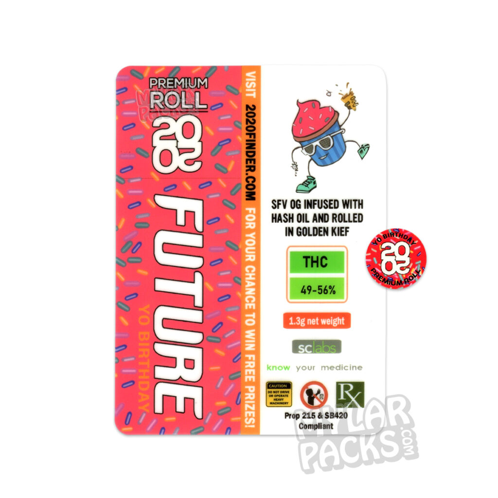 2020 Future Yo Birthday Premium Single Empty Preroll with Pyrex Glass ...