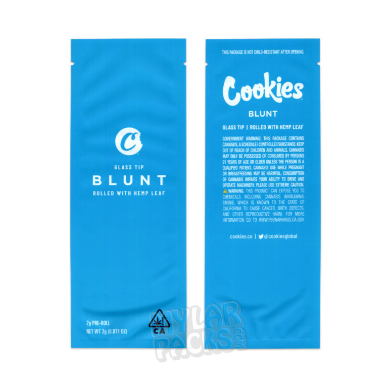 Cookies 2g Preroll Blunt Empty Packaging Pop Tube Glass Tip and ...