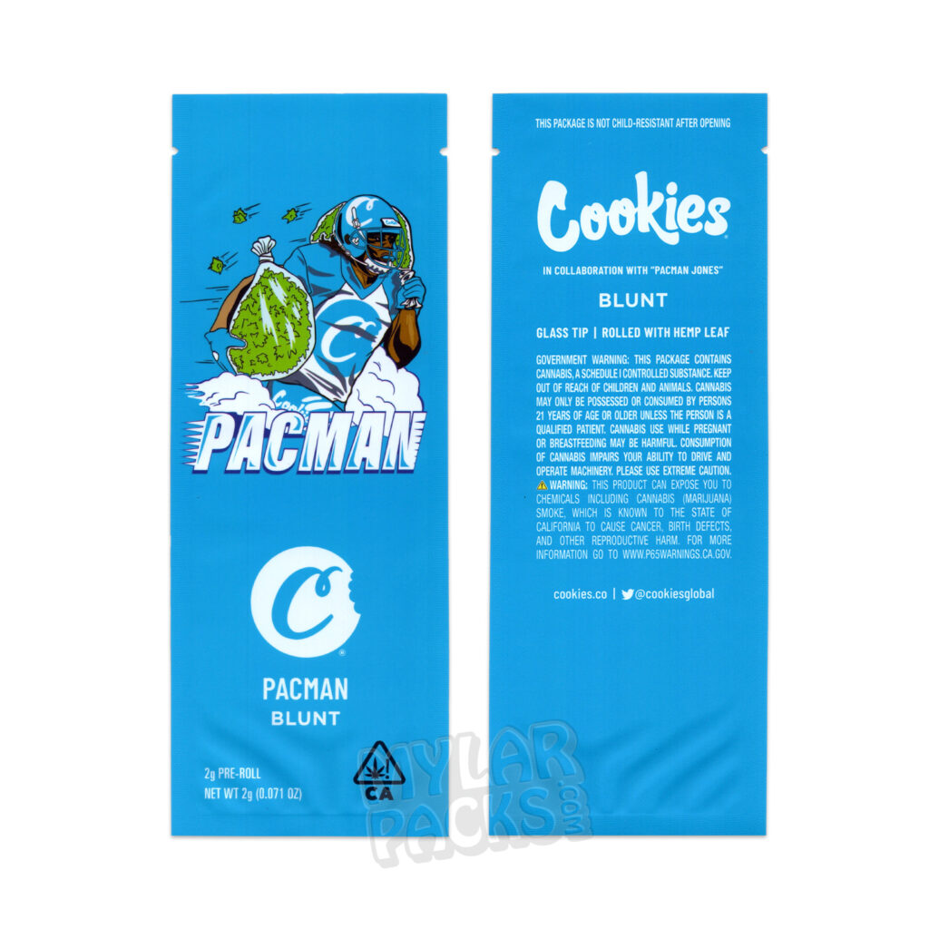 Pacman by Cookies 2g Preroll Blunt Empty Packaging Pop Tube Glass Tip ...